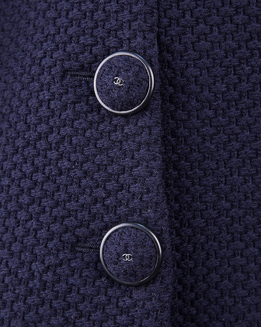 Chanel Navy Tweed Jacket