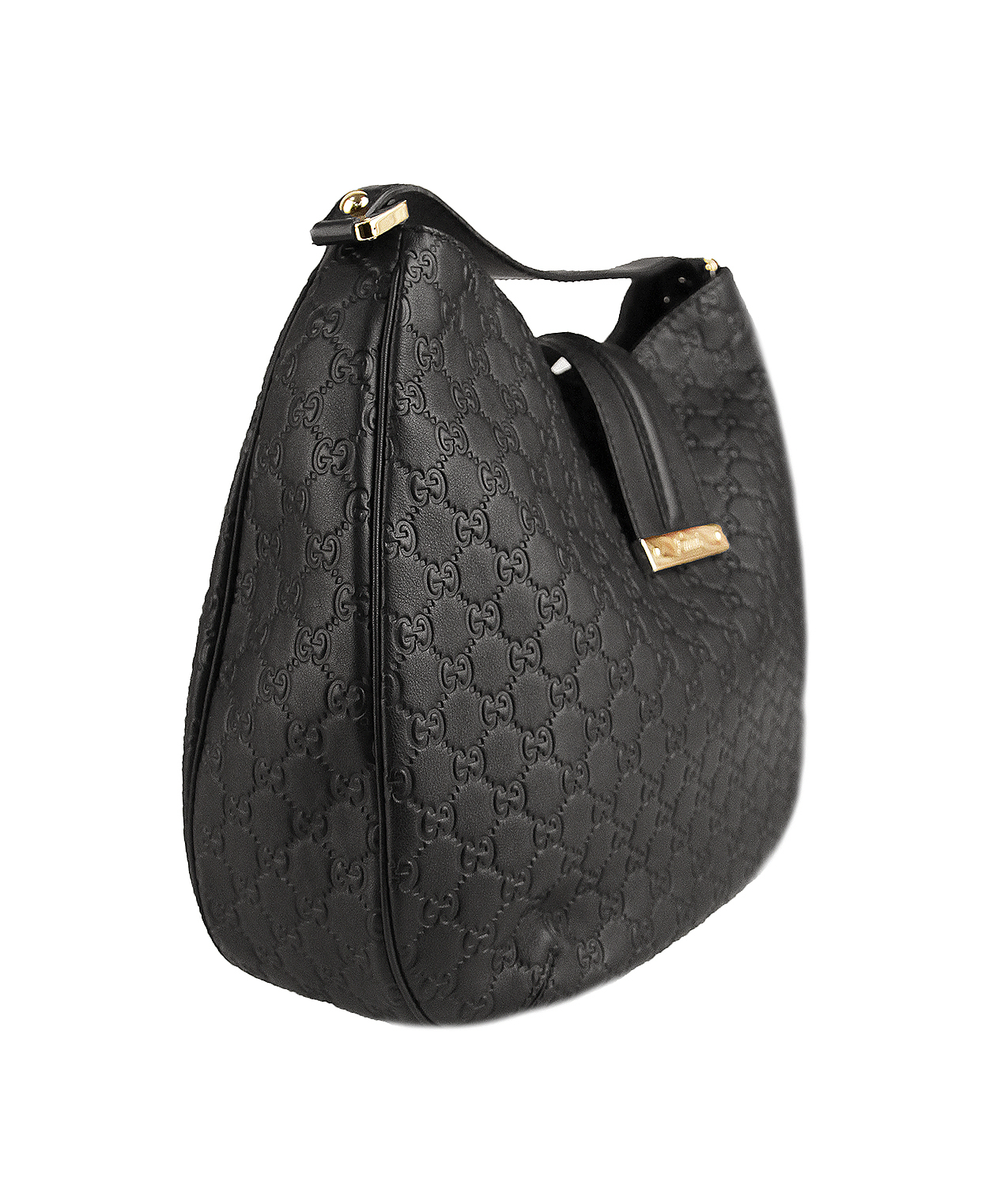 Gucci Logo Leather Tote Bag
