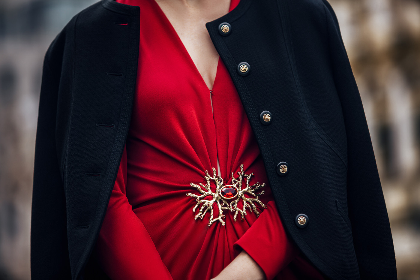 Yves Saint Laurent Red Dress