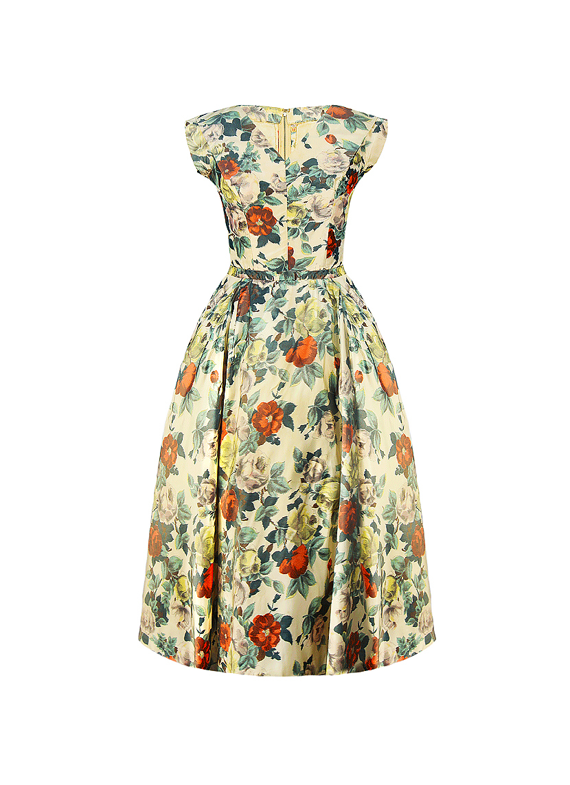 Christian-Dior-Couture-Rose-Print-Dress