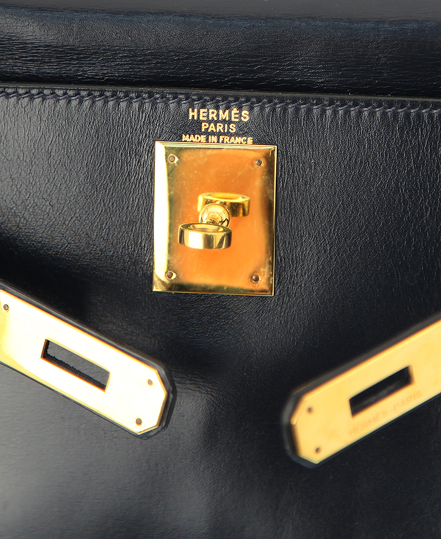 Hermès Kelly 28 Box Leather Bag