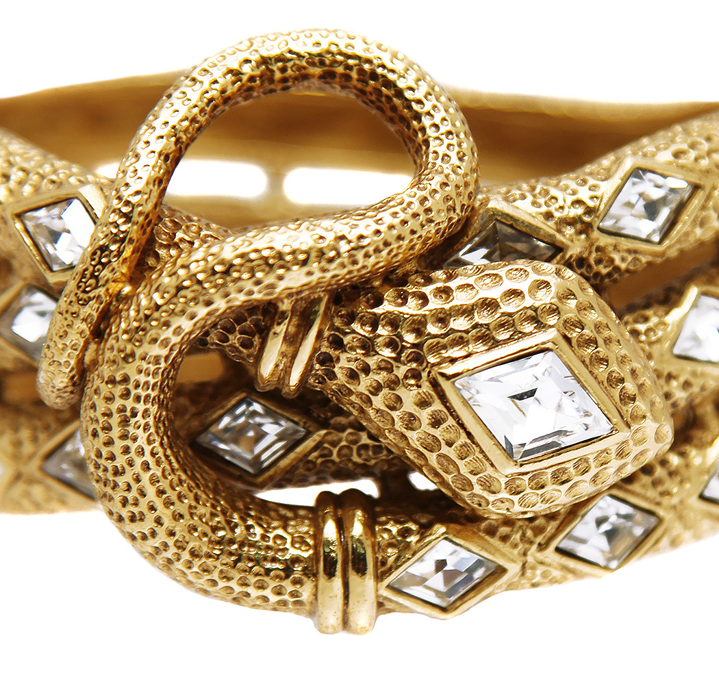 Christian Dior Vintage Crystal Snake Bangle