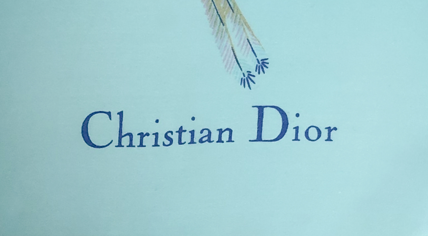 Christian Dior Blue Scarf