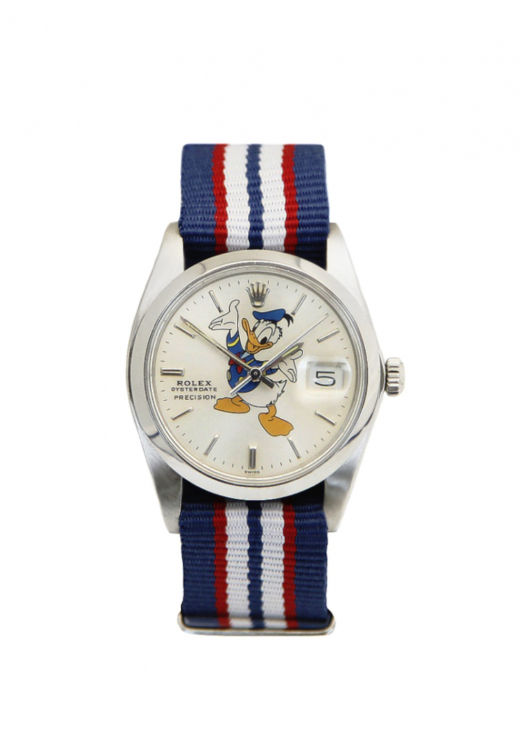 Rolex Oyster Date Precision Watch with Donald Duck