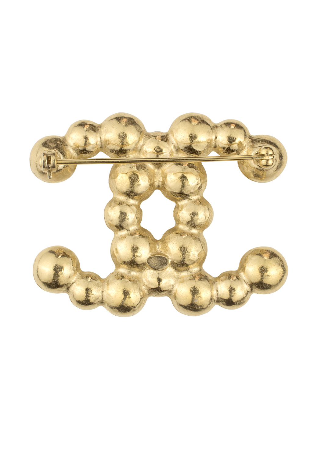Chanel Logo Pearls Brooch